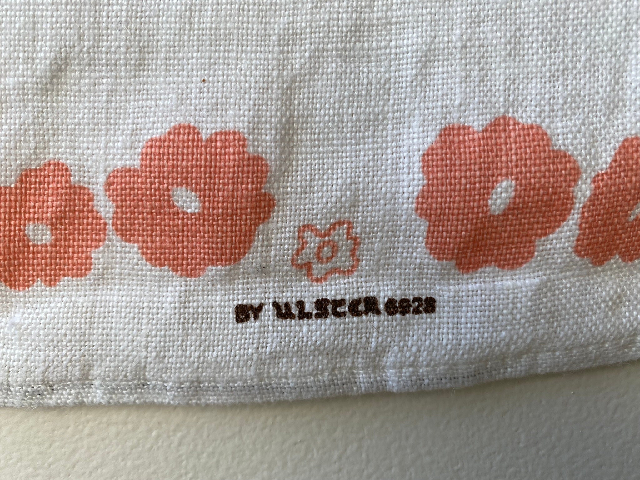 Vintage Ulster Irish Linen Smile Poem Kitchen Tea Towel With Pink ...