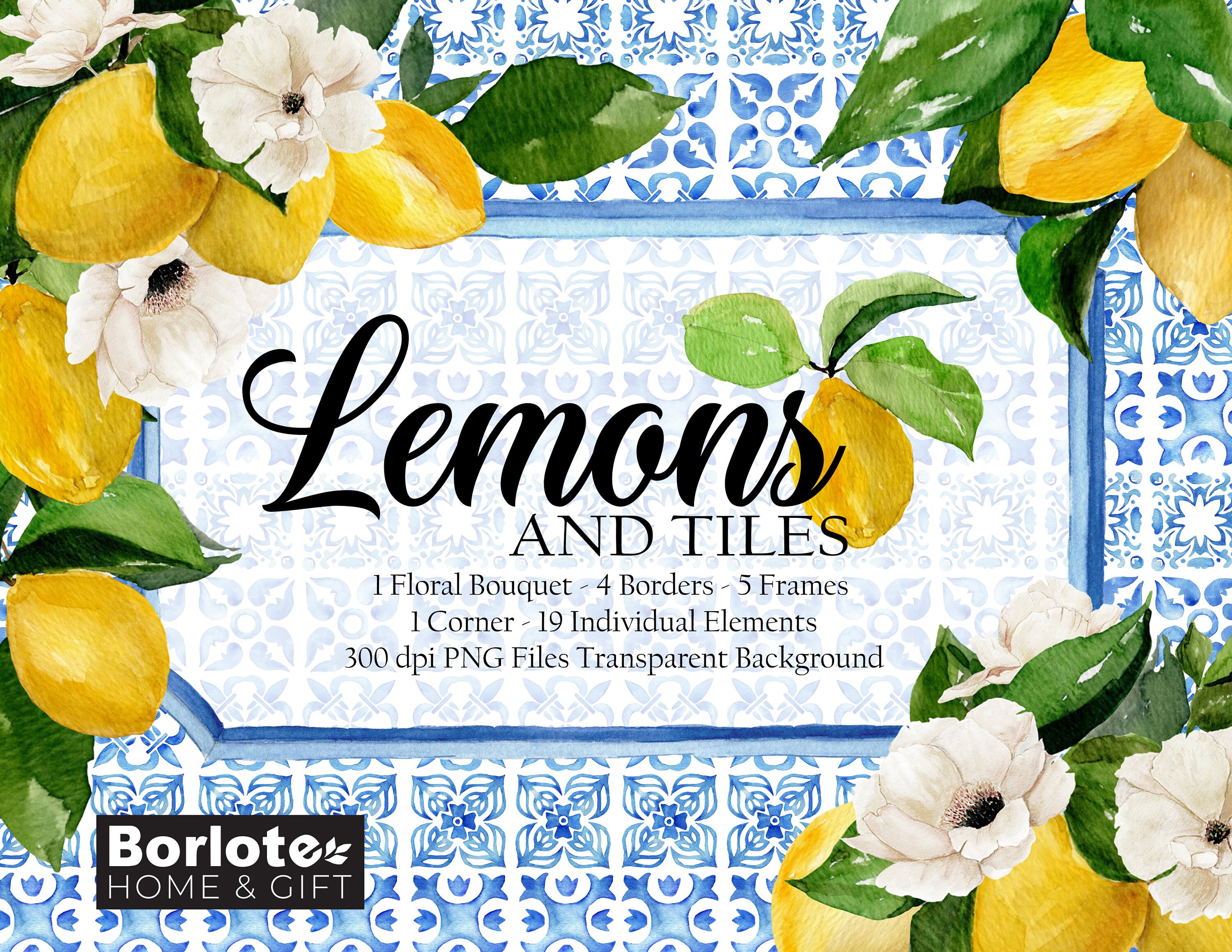 Watercolor Floral Clipart, Mediterranean Wedding, Outdoor Wedding ...