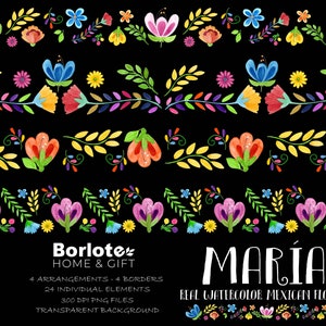 Mexican Watercolor, Mexican Wedding Clip Arts, Mexican Patterns ...