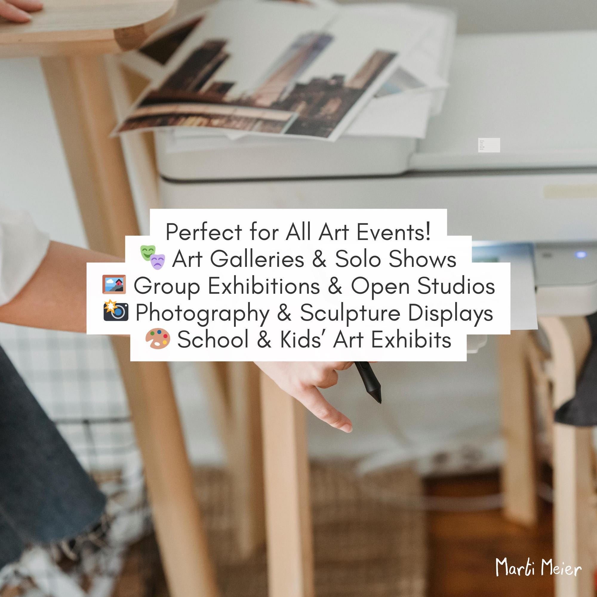 Art Exhibition Labels for Artists — Printable Gallery Display Cards ...