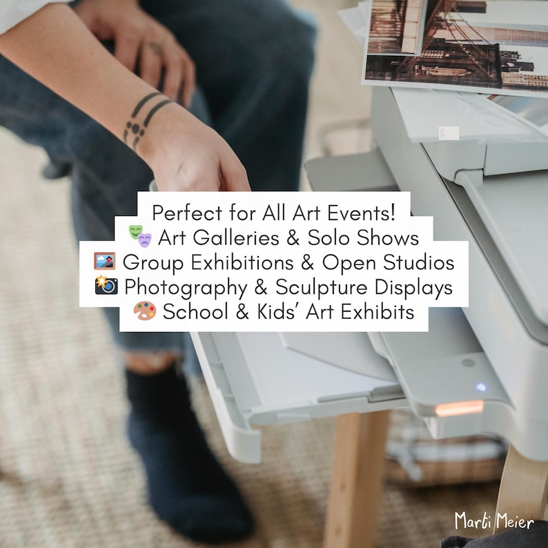 Minimalist Art Exhibition Labels — Printable Gallery Wall Tags for ...