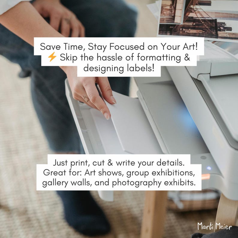 Minimalist Art Exhibition Labels — Printable Gallery Wall Tags for ...