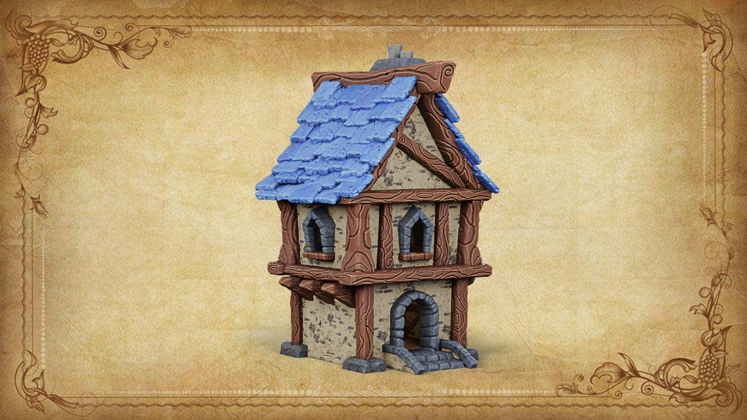 2 Story Medieval House - Etsy