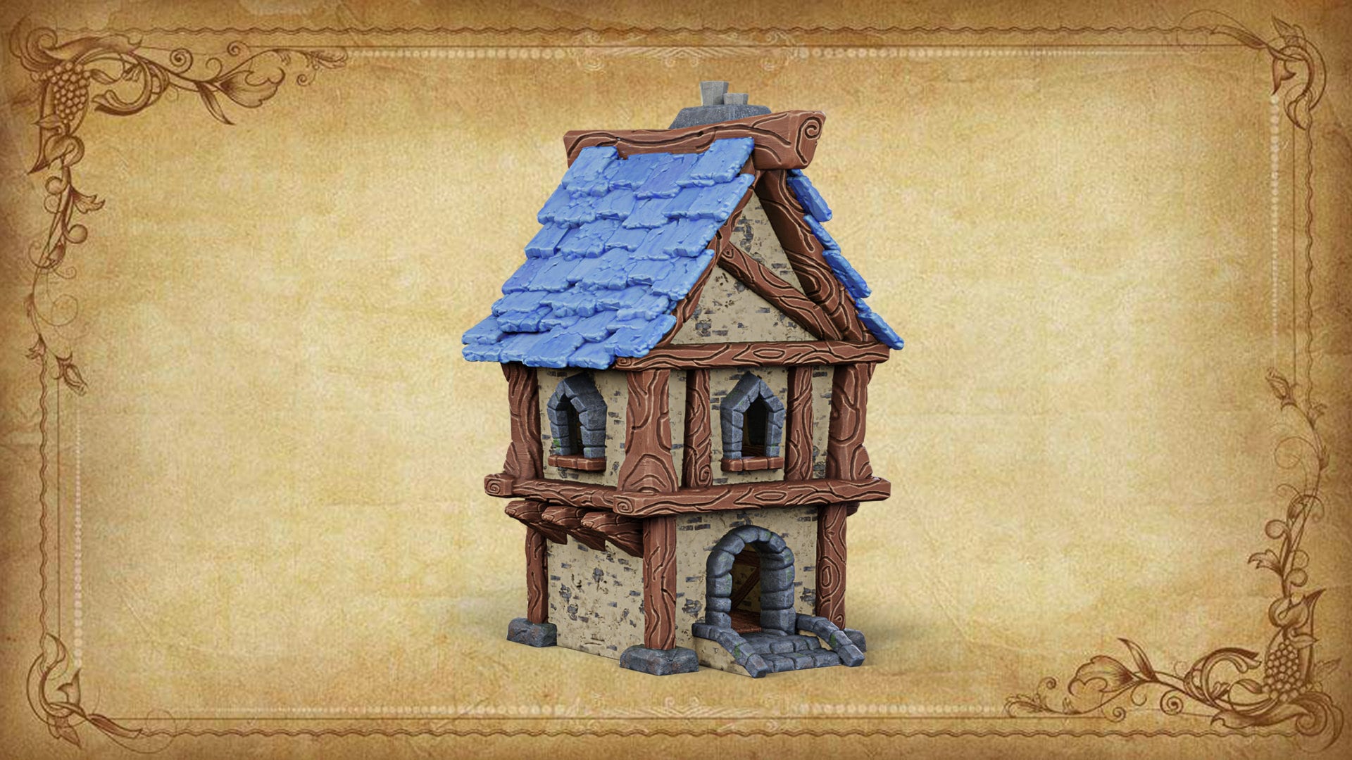 2 Story Medieval House - Etsy