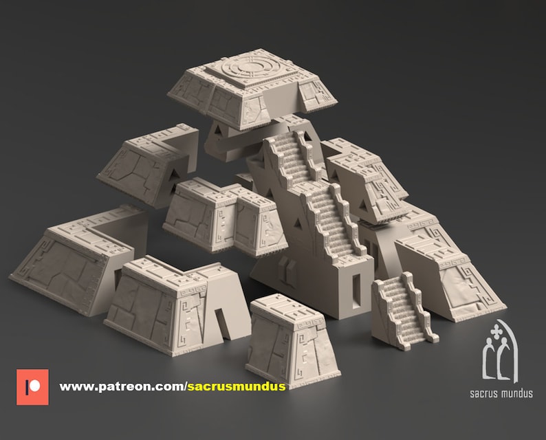 Future Aztec City Pyramid - Etsy