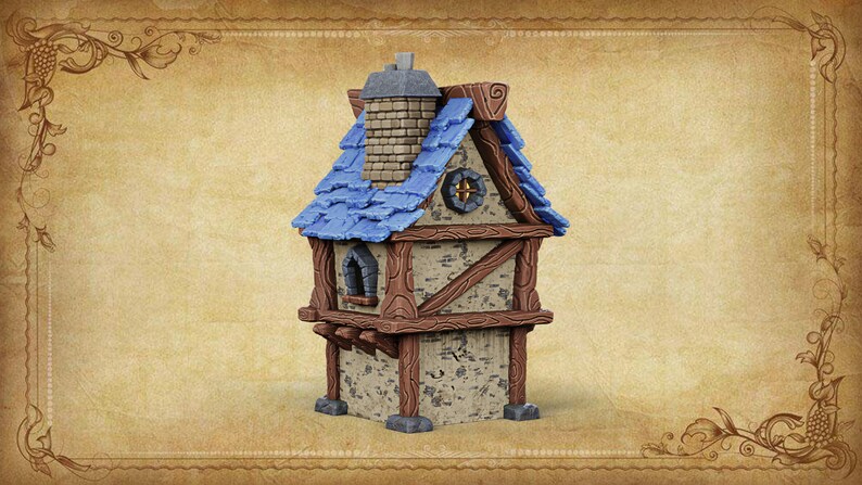 2 Story Medieval House - Etsy