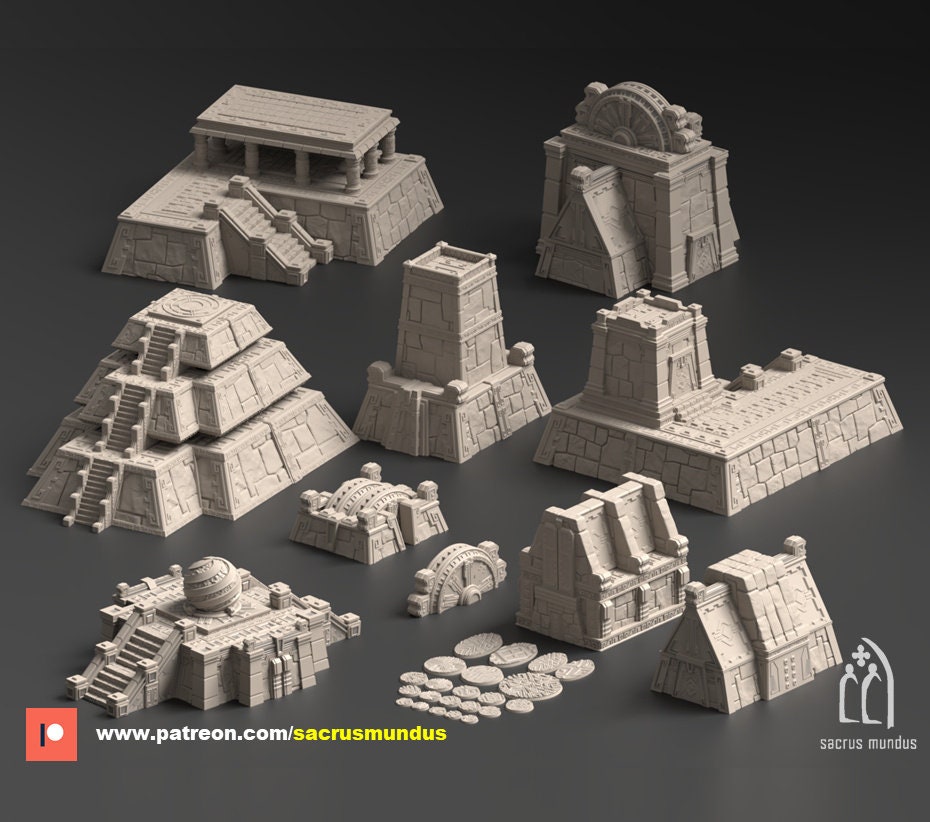 Future Aztec City Pyramid - Etsy