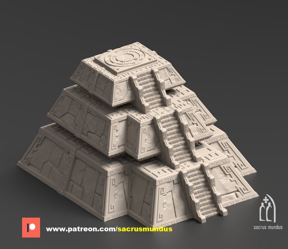 Future Aztec City Pyramid - Etsy