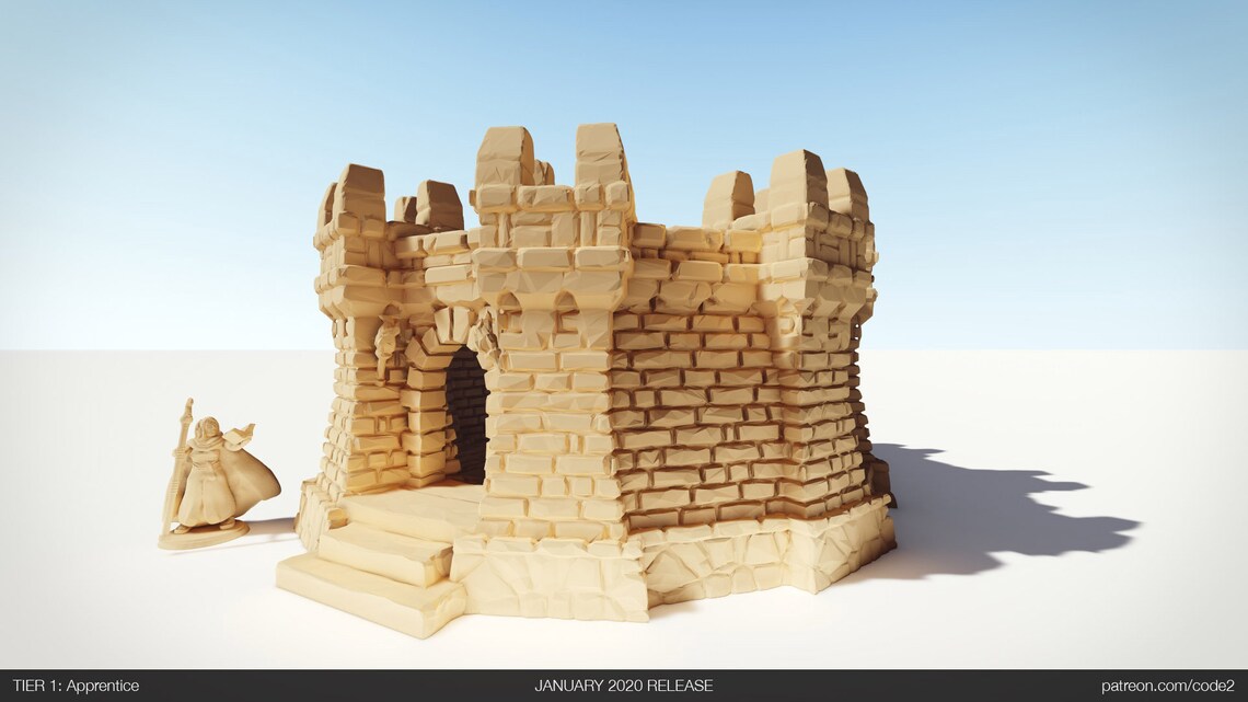 DND Terrain Small Tower Fort | Etsy