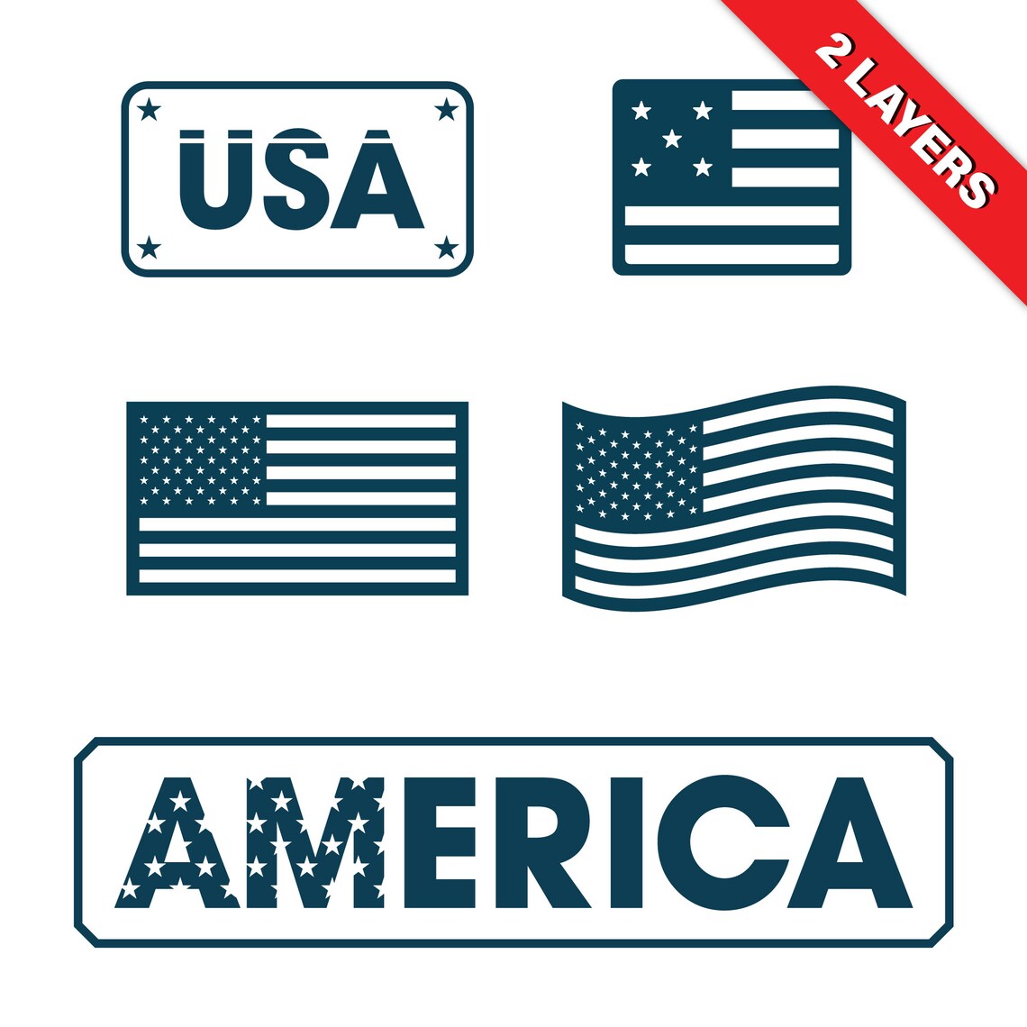 100 Patriotic Cut Files USA Svg American Flag Svg Cricut - Etsy