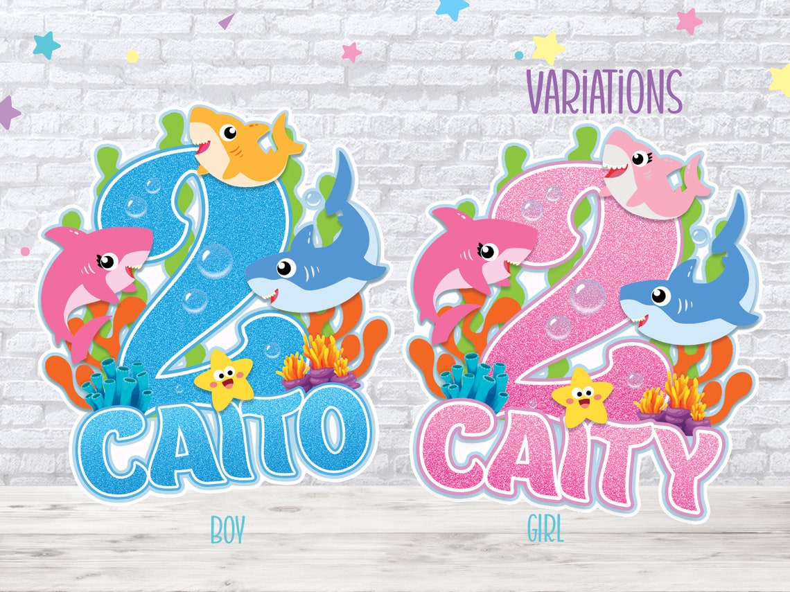 Printable Vector Shark Cake Topper and Centerpiece - Etsy