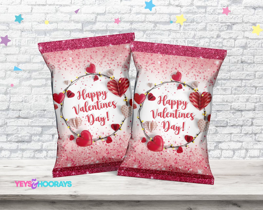 Valentines Day Printable Chip Bag - Etsy