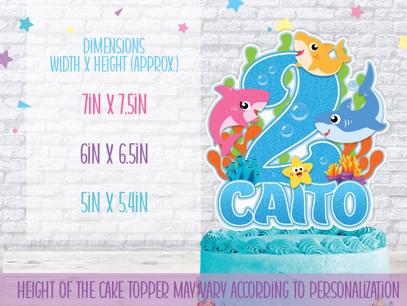 Printable Vector Shark Cake Topper and Centerpiece - Etsy