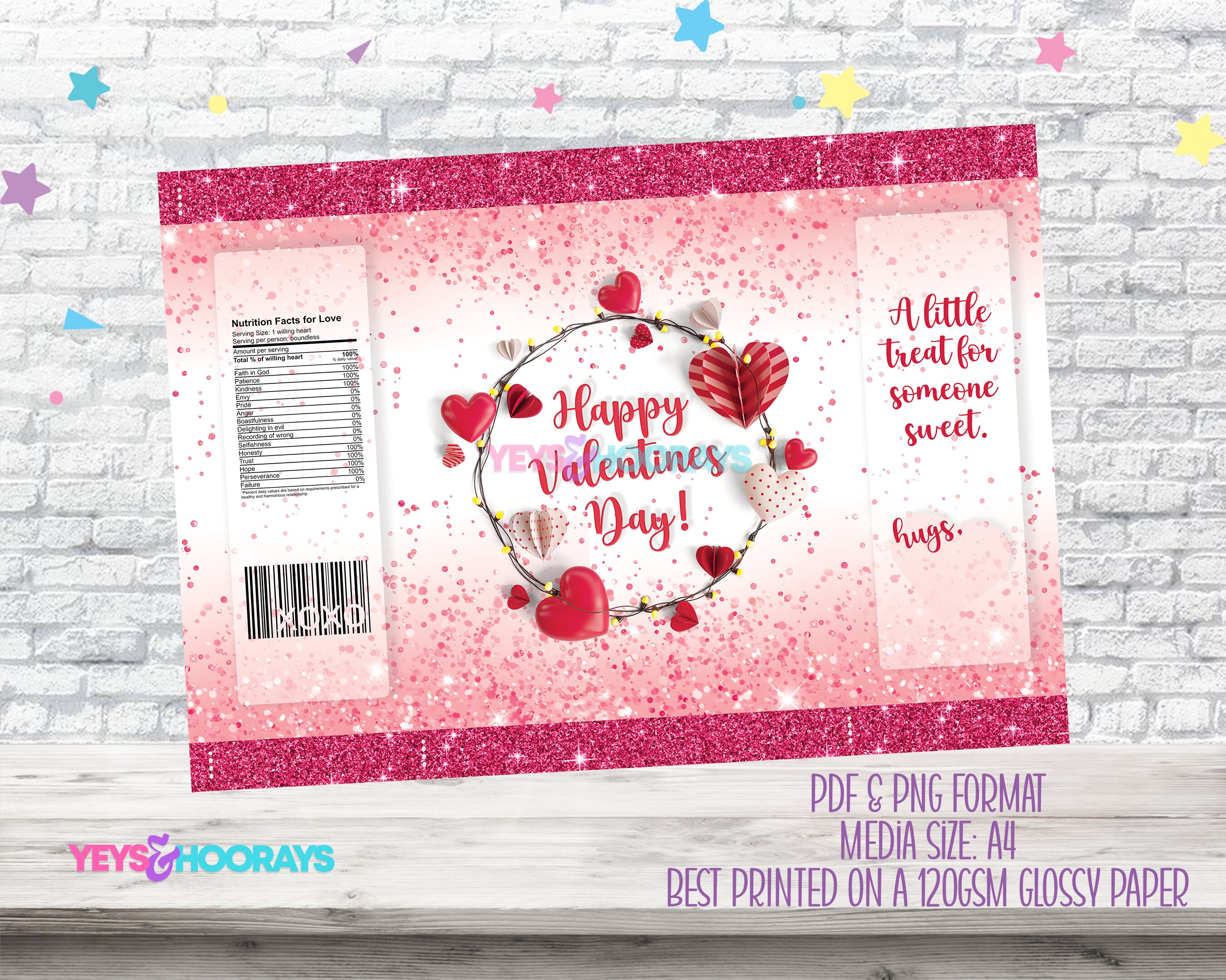 Valentines Day Printable Chip Bag - Etsy