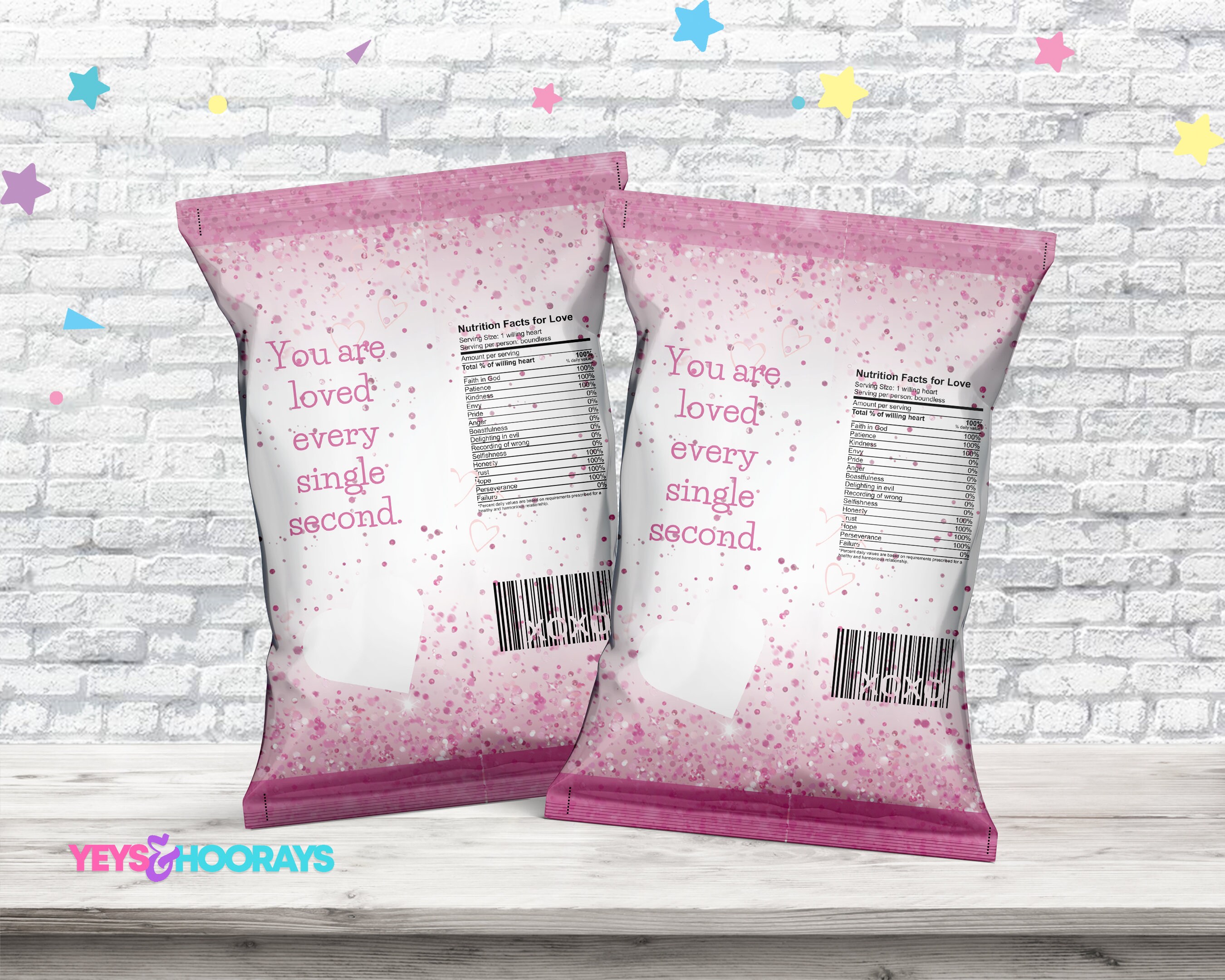 Instant Download Valentines Day Printable Chip Bag - Etsy