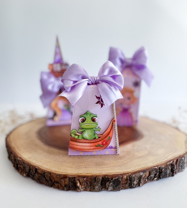 Rapunzel Princess Party Favor. Tangled Rapunzel Treat Boxes. - Etsy