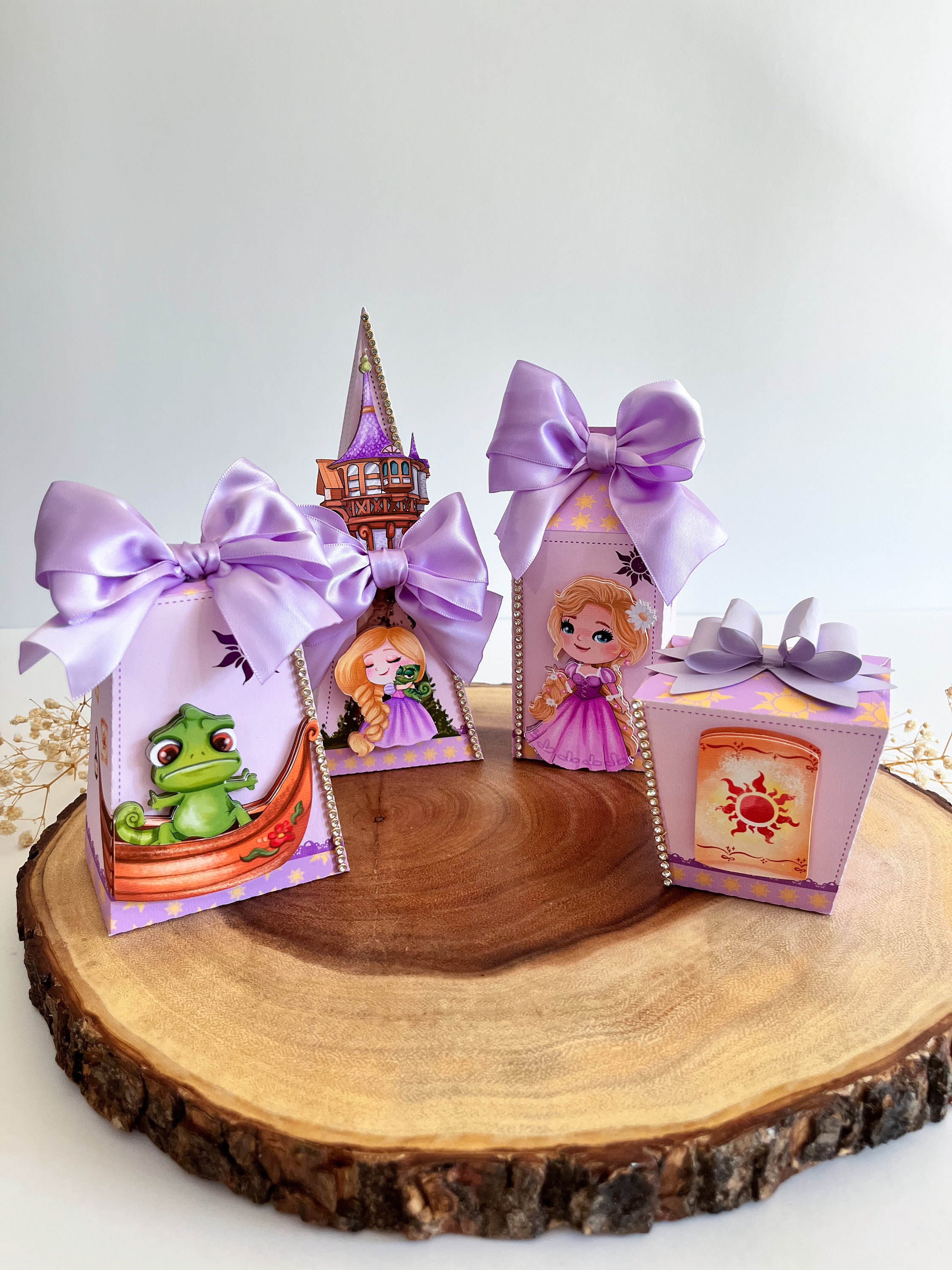 Rapunzel Princess Party Favor. Tangled Rapunzel Treat Boxes. - Etsy