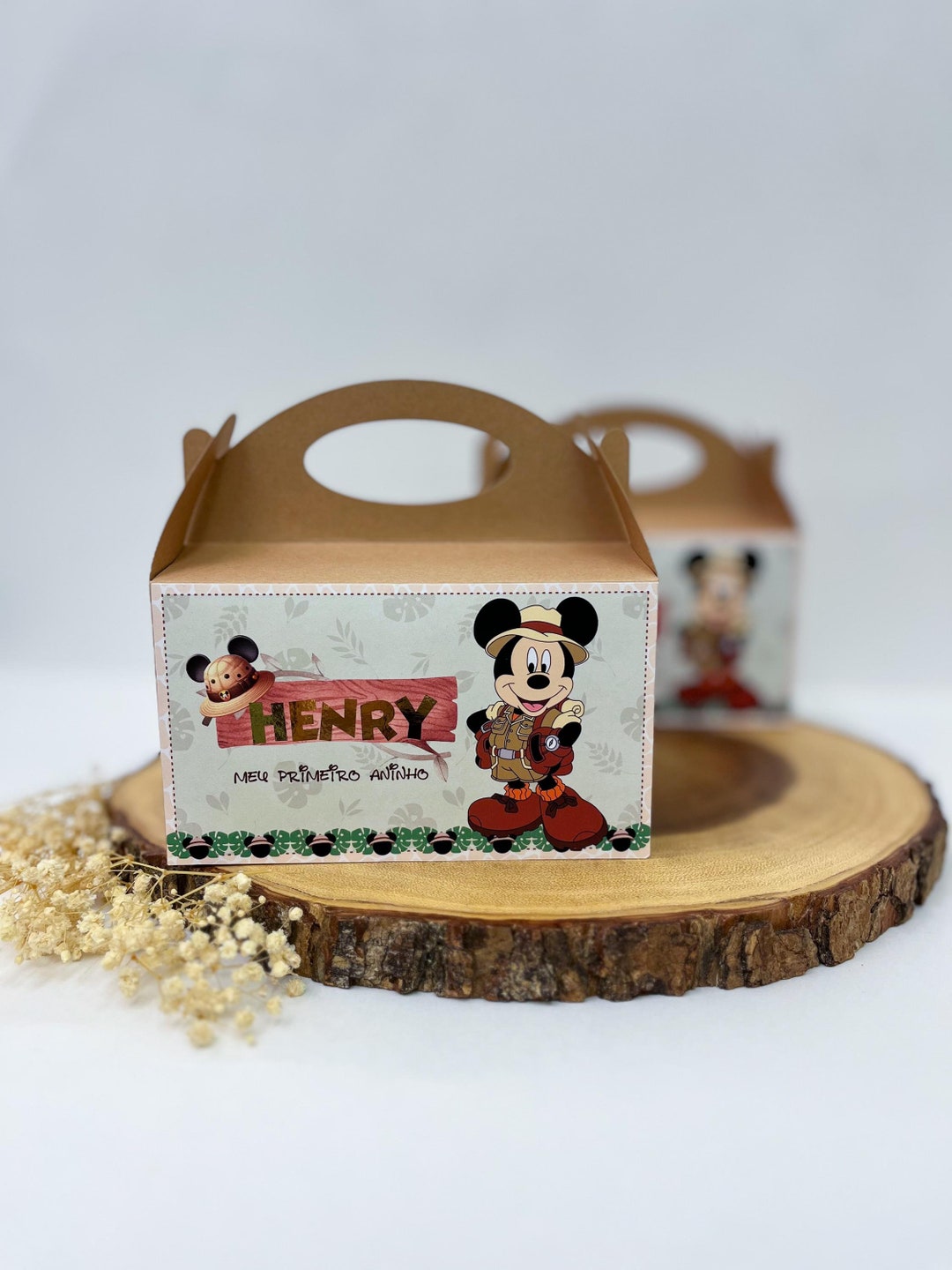 Mickey Mouse Safari Party Box. Gable Box Mickey Safari. Mickey Safari ...