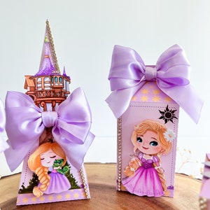 Rapunzel Princess Party Favor. Tangled Rapunzel Treat Boxes. Party ...