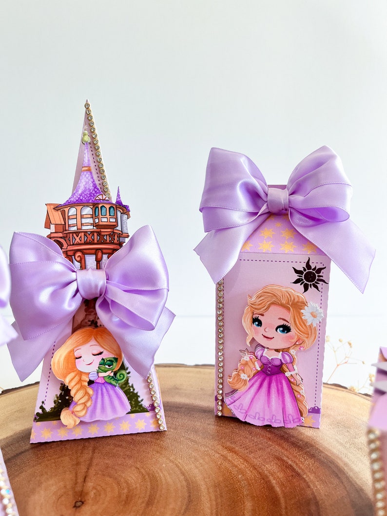 Rapunzel Princess Party Favor. Tangled Rapunzel Treat Boxes. - Etsy
