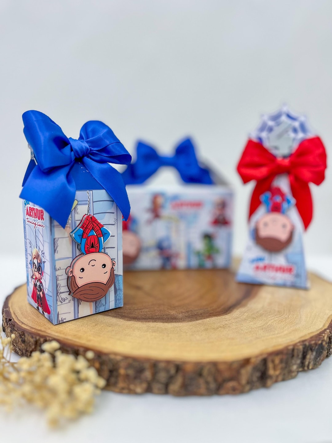 Spider Man and Super Heros Party Gable Box. Super Hero Treat Boxes ...