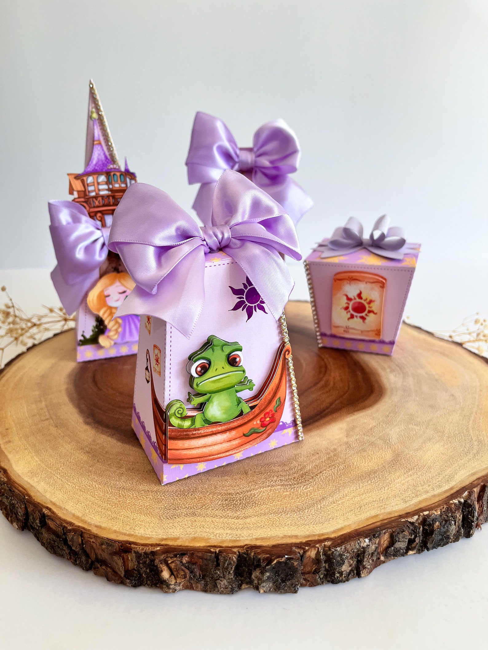 Rapunzel Princess Party Favor. Tangled Rapunzel Treat Boxes. - Etsy