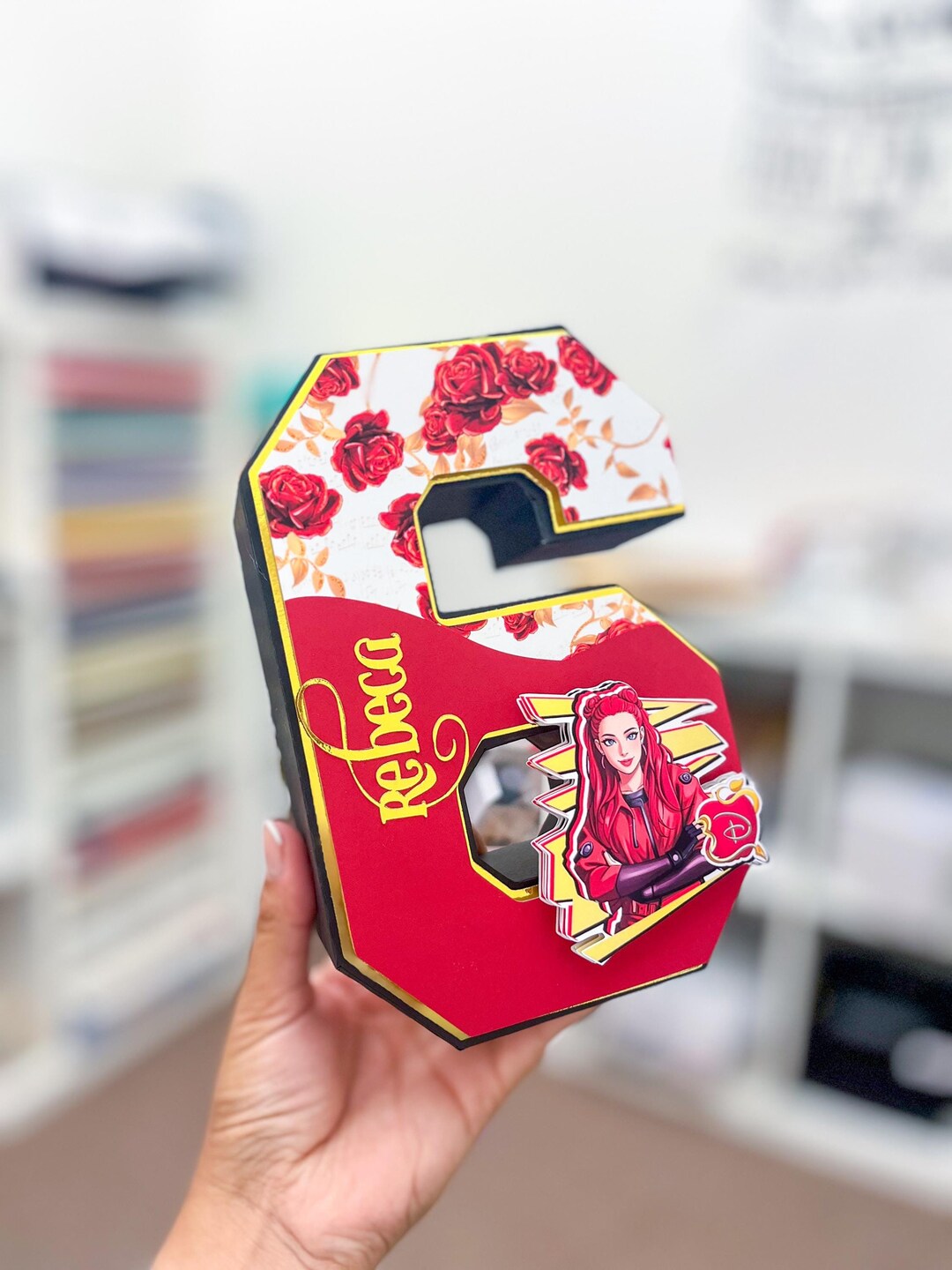 3d Number Red Decor- Descendants -rise of Red Cake - Descendants Party ...