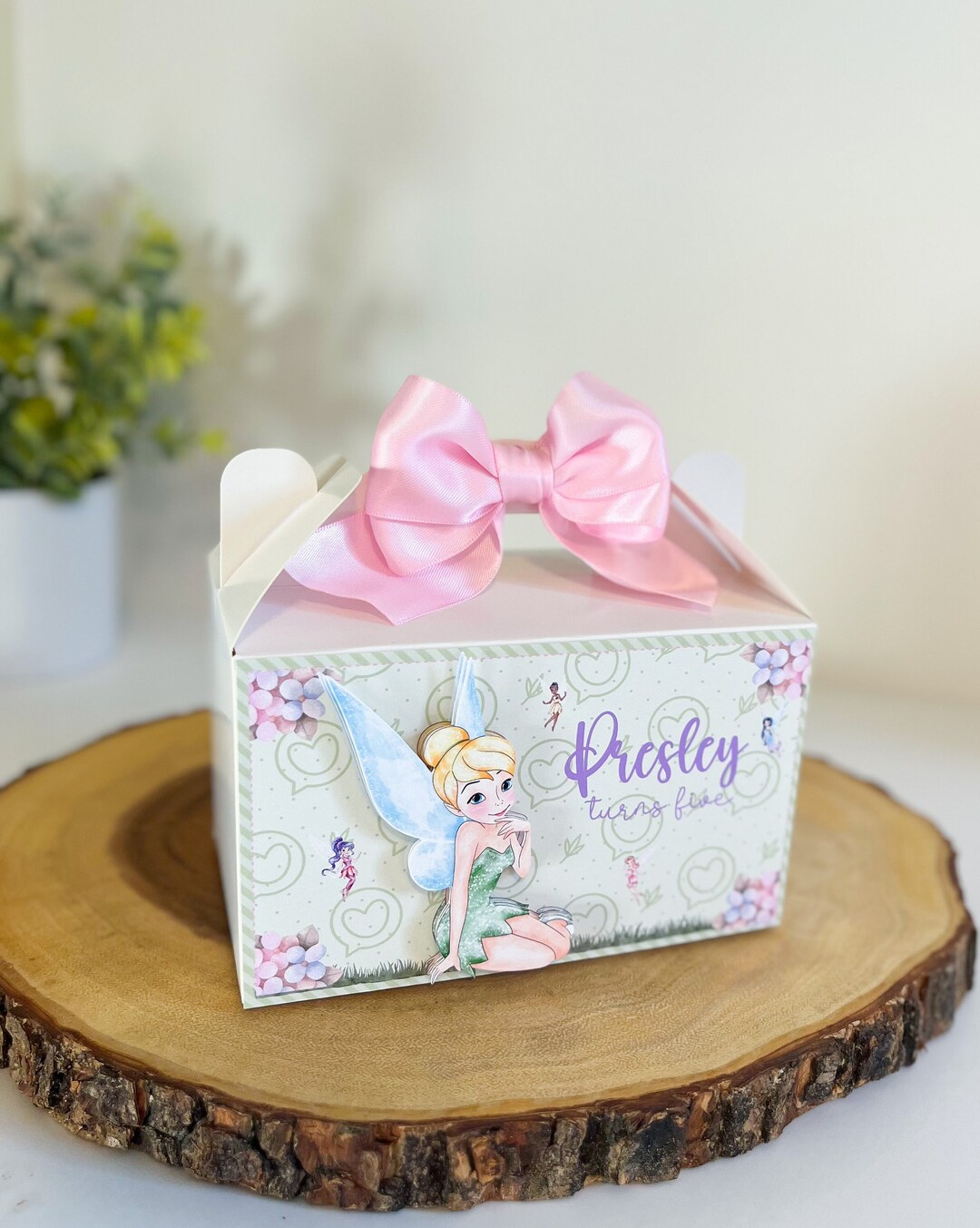 Fairy Party Favor. Tinker Bell Gable Box. Party Decor and Gift Boxes ...