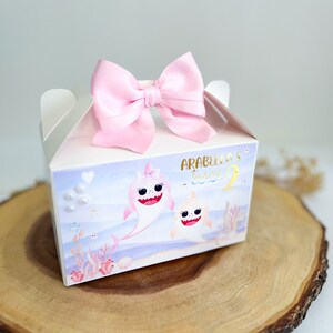 Cute Shark Baby• Shark Color Candy Favor Box• Baby Shark Inspired Gable ...