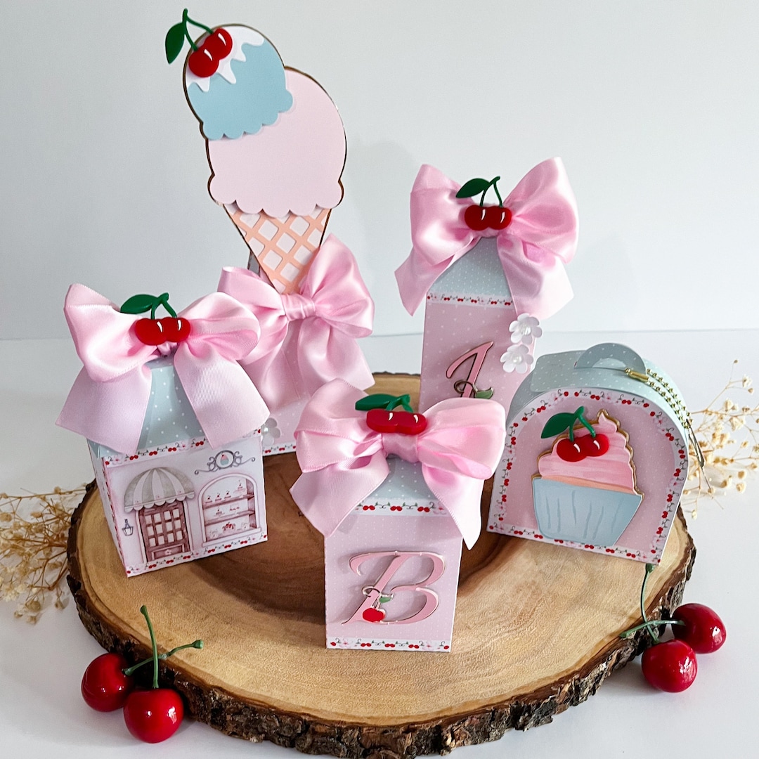 Cherry Party Favor. Cherry Treat Boxes. Party Decor and Gift Boxes ...