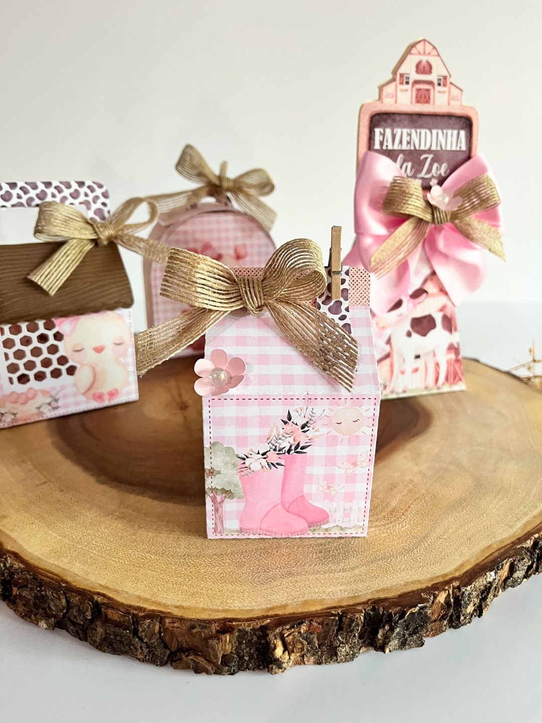 Farm Girl Party Favor. Farm Treat Boxes. Party Decor and Gift Boxes ...