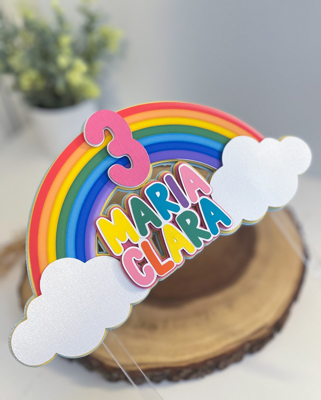 Rainbow • Rainbow Cake Topper • Birthday • Baby Party Topper• - Etsy