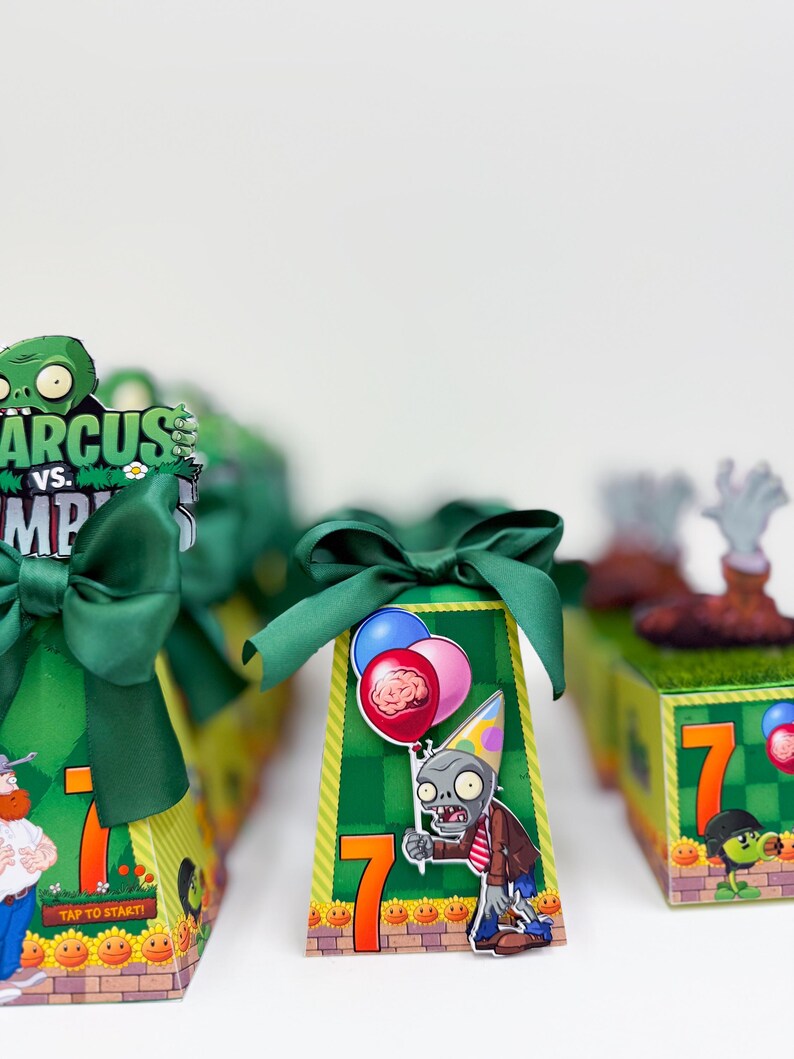Plants Vs Zombies Party Favor Boxes - Personalized Birthday Candy Boxes ...