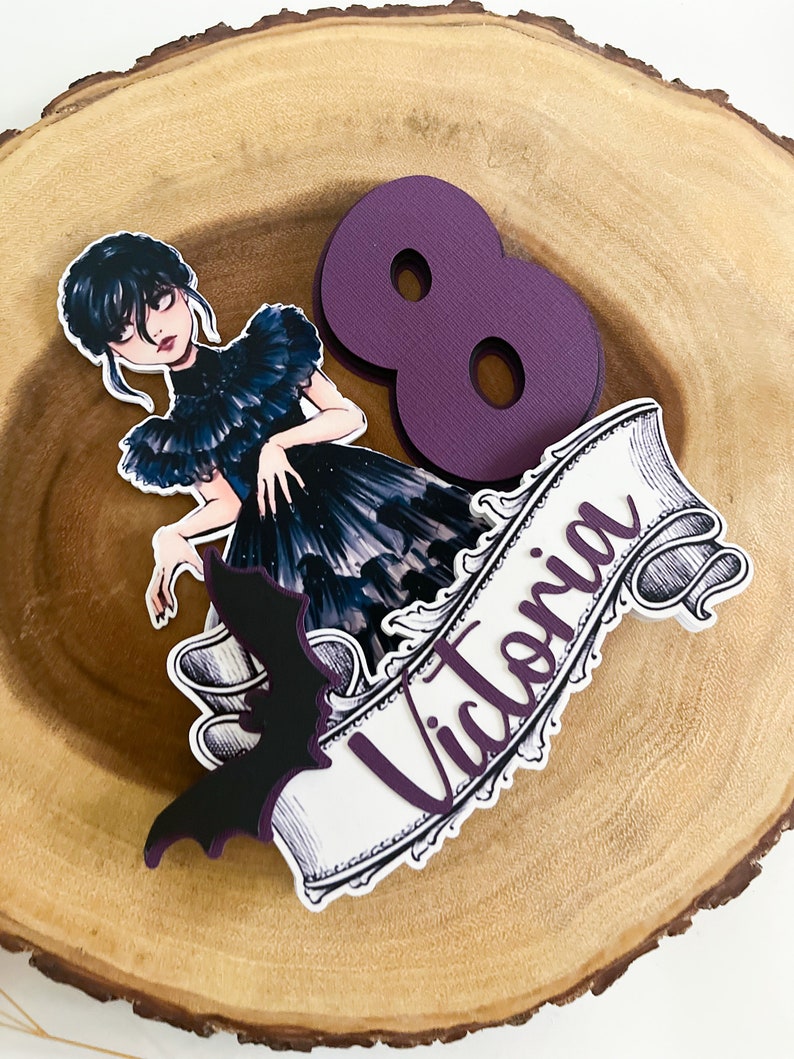 Wednesday Addams wednesday Cake Topper Wednesday Birthday - Etsy
