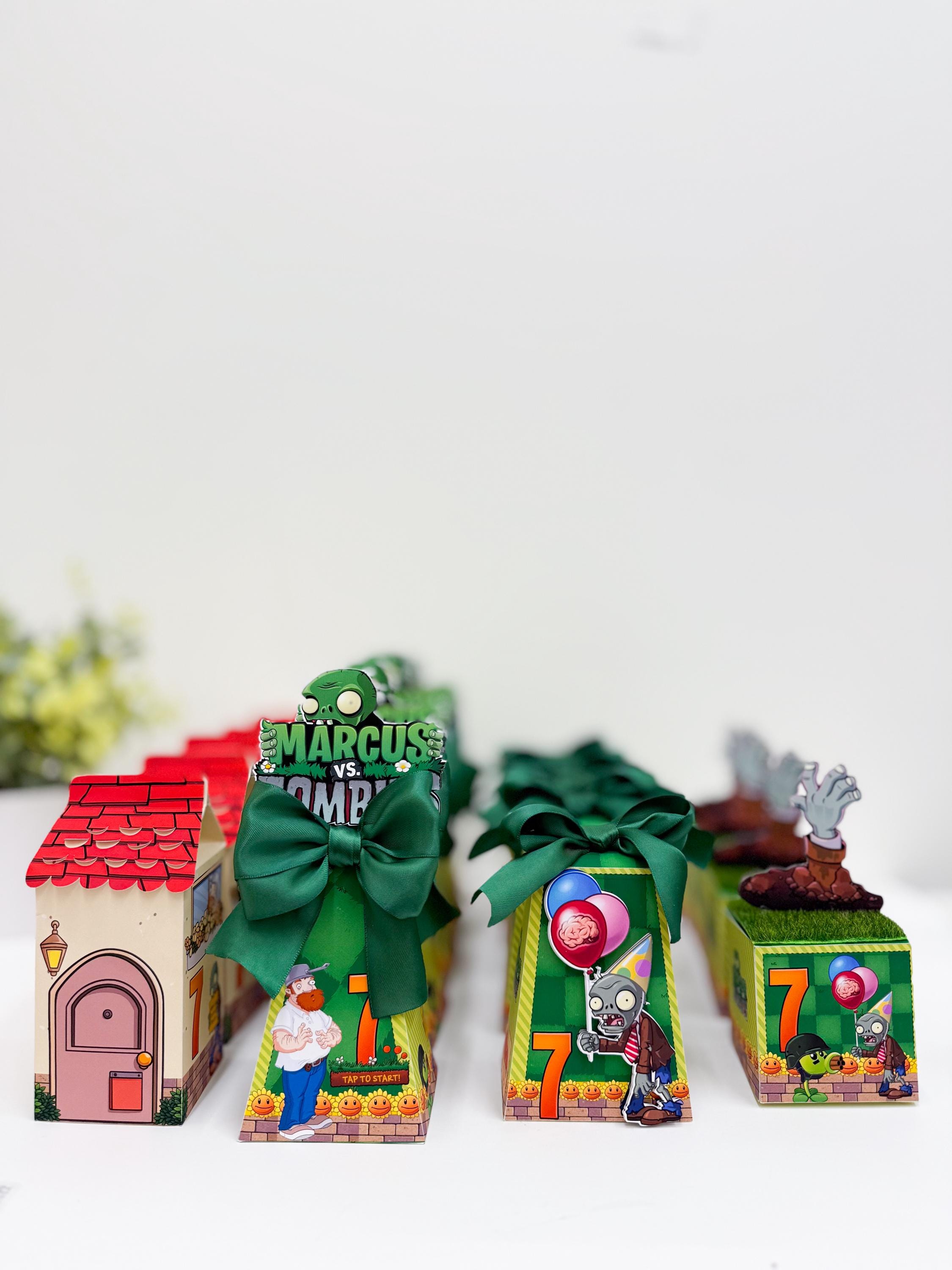 Plants Vs Zombies Party Favor Boxes - Personalized Birthday Candy Boxes ...