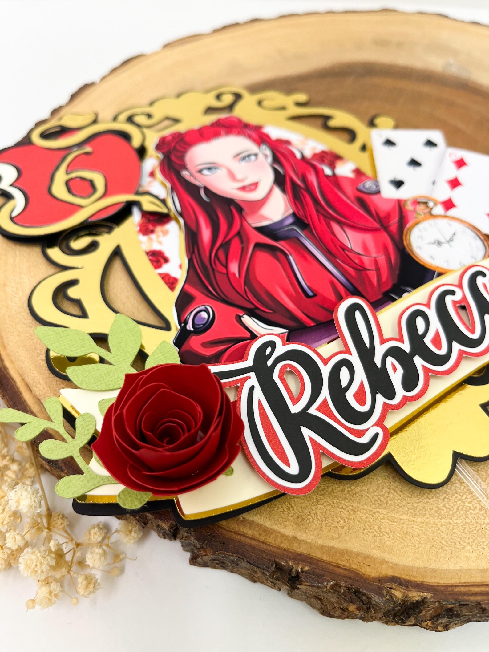 Red Cake Topper - Rise of Red - Descendants 4 Party - Descendants ...