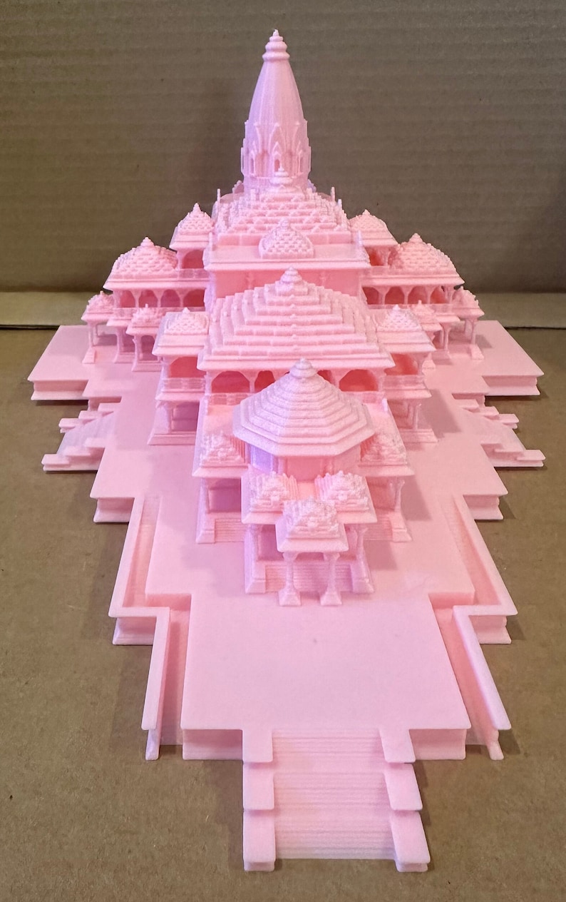 Ram Mandir Ayodhya Temple Replica, 11 Inch Long, 7 Inch Wide, 5 Inch ...