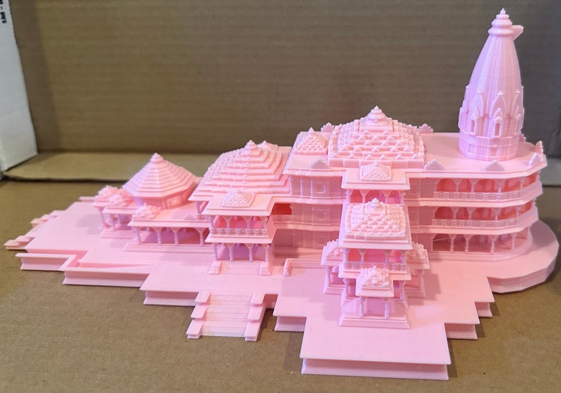 Ram Mandir Ayodhya Temple Replica, 11 Inch Long, 7 Inch Wide, 5 Inch ...
