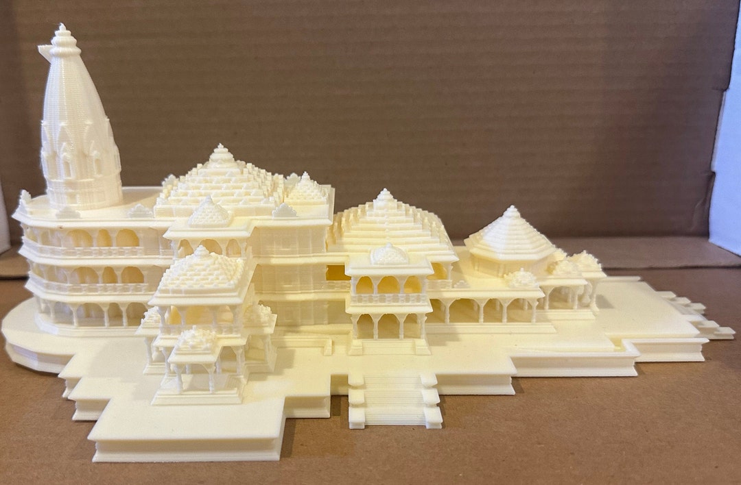 Ram Mandir Ayodhya Temple Replica, 11 Inch Long, 7 Inch Wide, 5 Inch ...