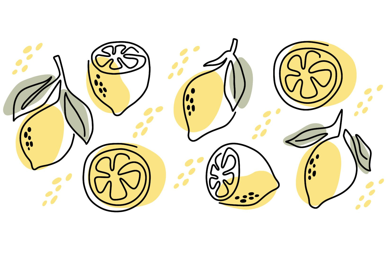 Single Lined Lemons SVG and PNG/ Decal/ Sticker - Etsy