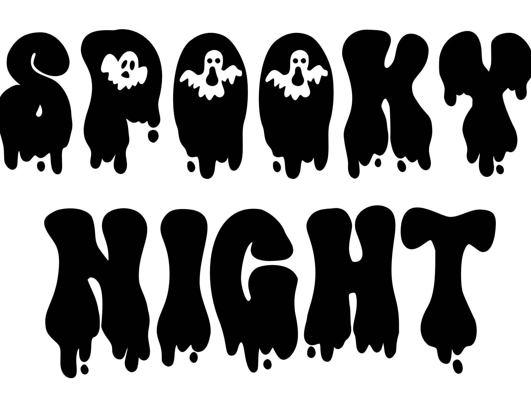 Spooky Night SVG and PNG/ Decal/ Decal/ Halloween - Etsy