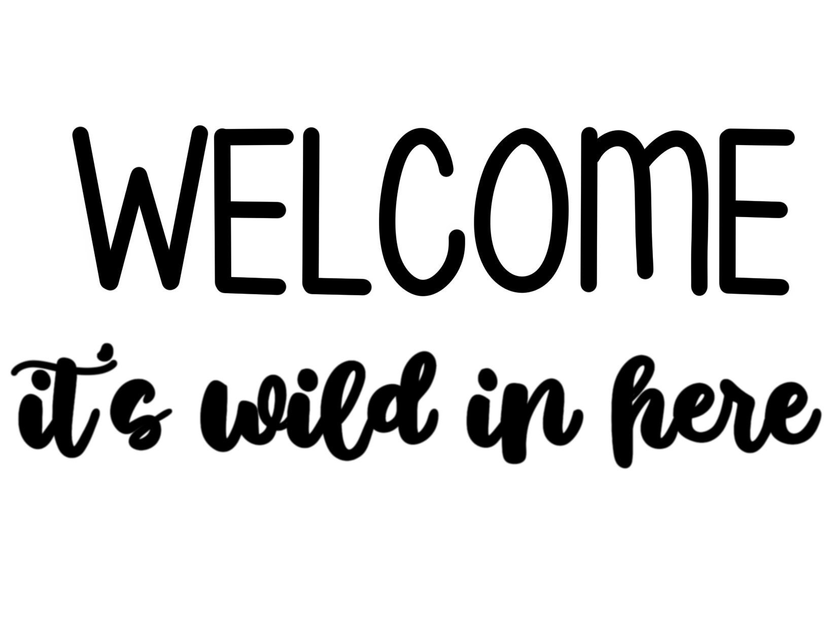 Welcome It's Wild in Here SVG and PNG/ Decal/ Sign/ Sticker - Etsy