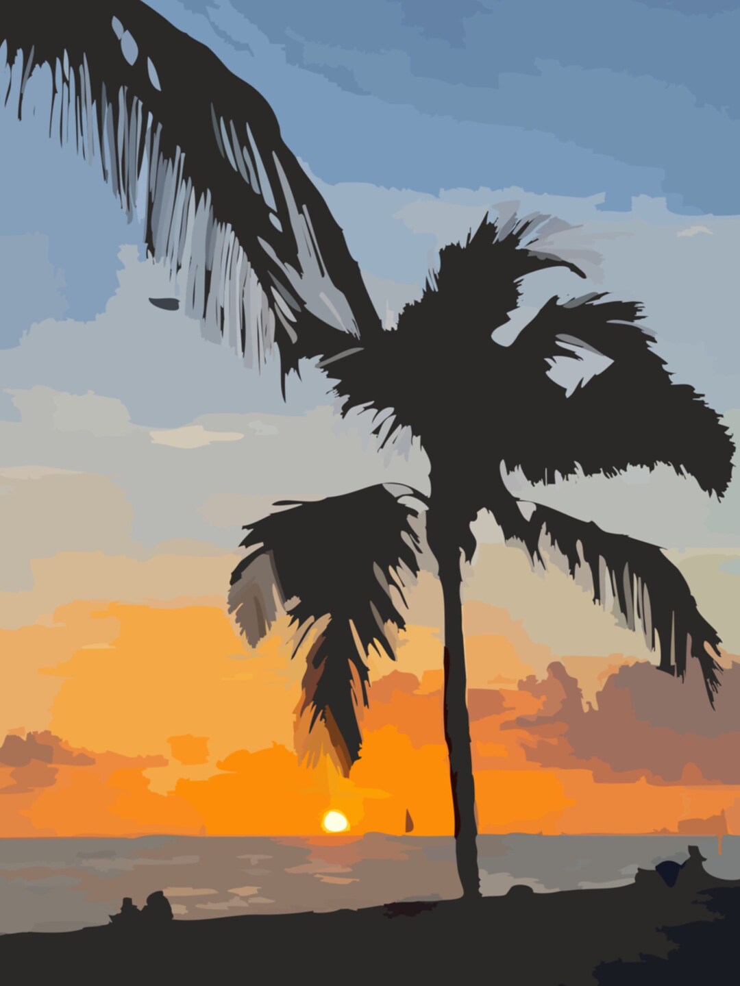 Key West Sunset Digital Art PNG - Etsy