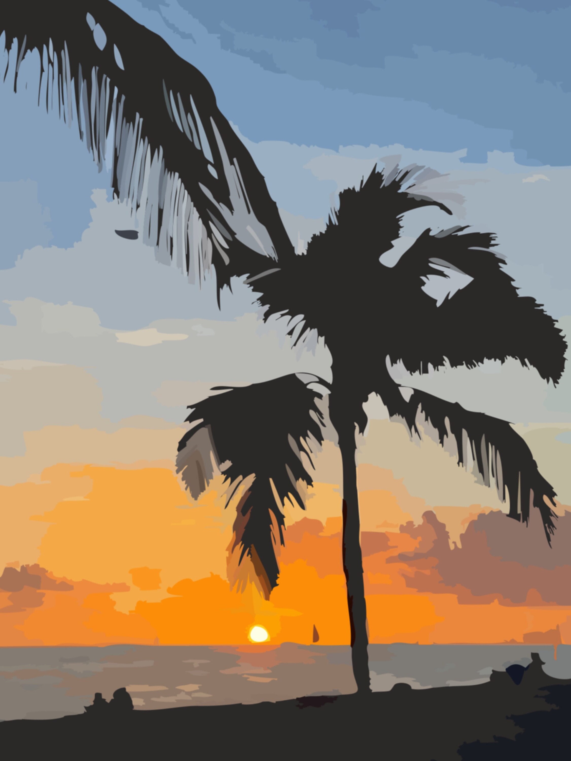 Key West Sunset Digital Art PNG - Etsy