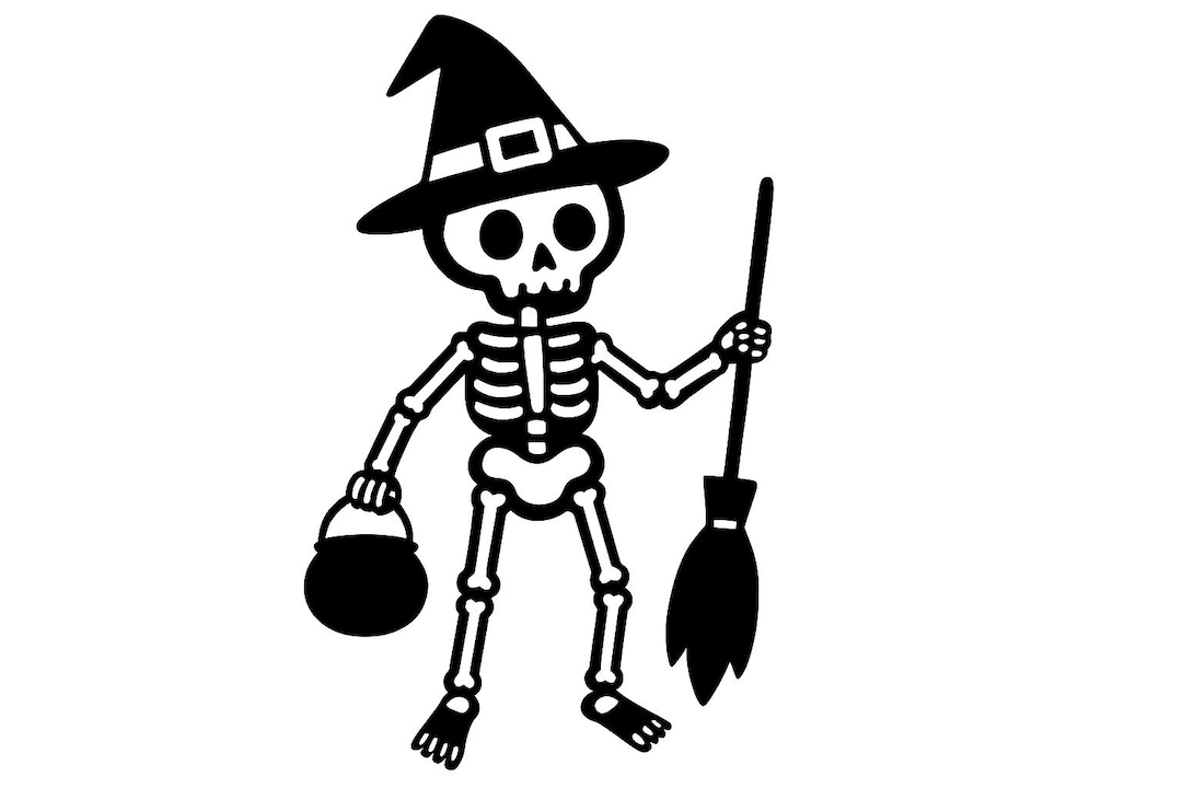 Skeleton Witch SVG/ Halloween - Etsy
