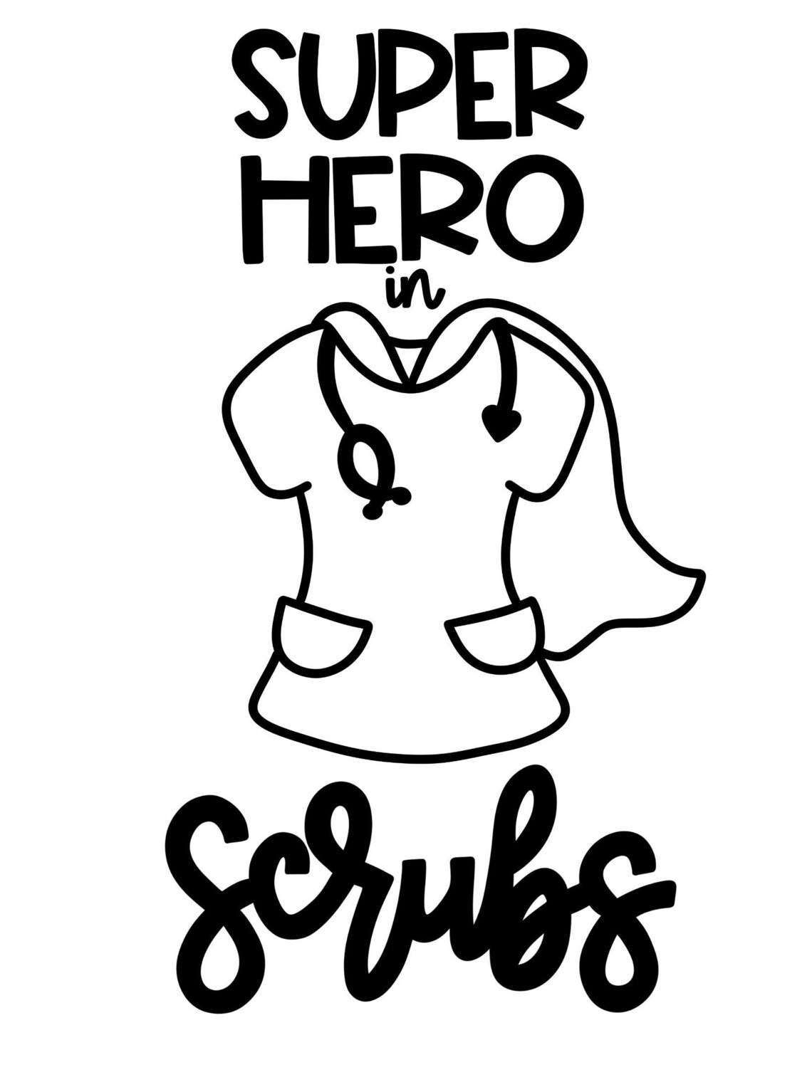Superhero in Scrubs SVG and PNG/ Nurse - Etsy