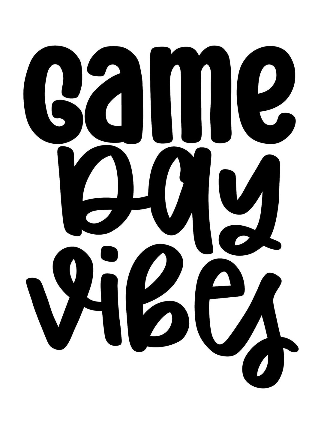 Game Day Vibes SVG and PNG/ Decal/ Sticker - Etsy