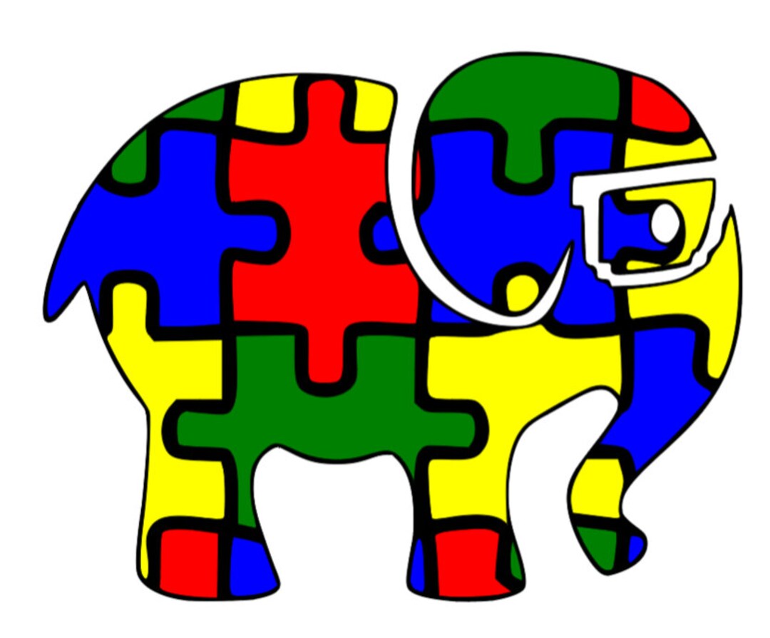 Autism Awareness Elephant SVG and PNG/ Decal/ Sticker - Etsy