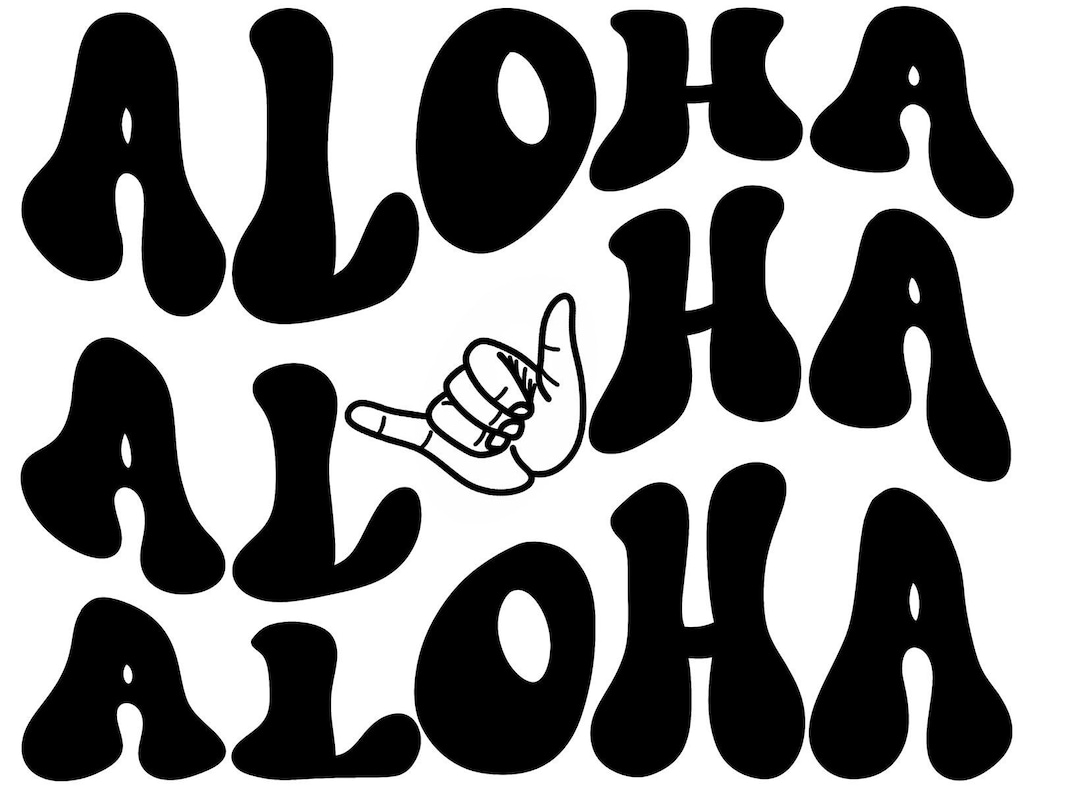 Aloha/ Shaka/ Decal/ Hawaiian SVG and PNG/ Sticker - Etsy
