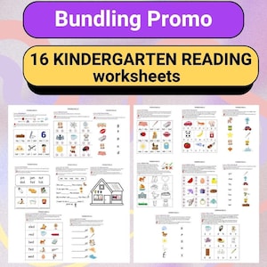 Phonics Lessons BUNDLE for Kindergarten Digital Downloadable Worksheets ...